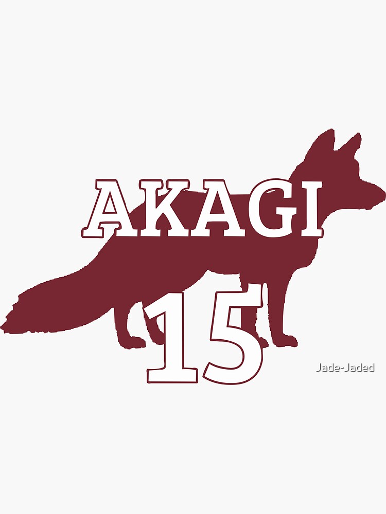 "Akagi #15 Inarizaki Volleyball Team" Sticker for Sale by Jade-Jaded ...