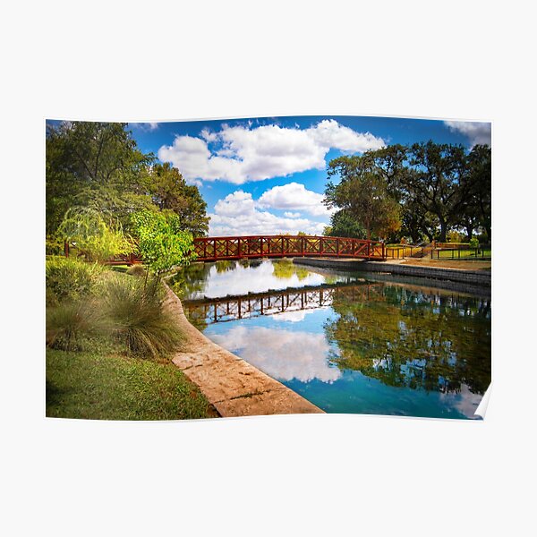 "Landa Park Bridge" Poster by NBTXPhotos | Redbubble