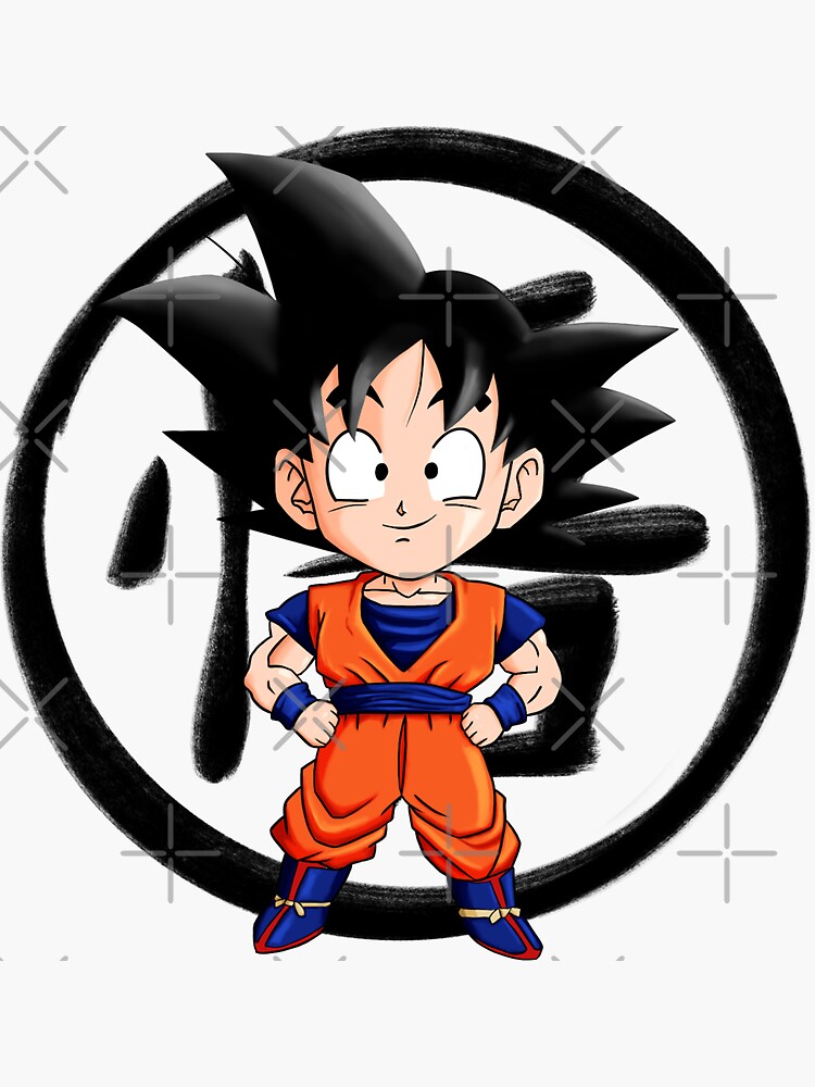 "Goku chibi" Sticker for Sale by Brice-phdn | Redbubble