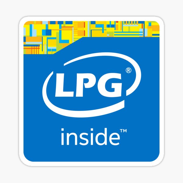 "LPG inside" Sticker for Sale by Kazzy-Deluxe | Redbubble