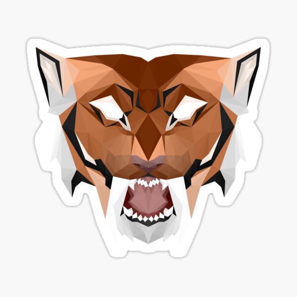 "Sabertooth Geometric" Sticker for Sale by CreatureCreations | Redbubble
