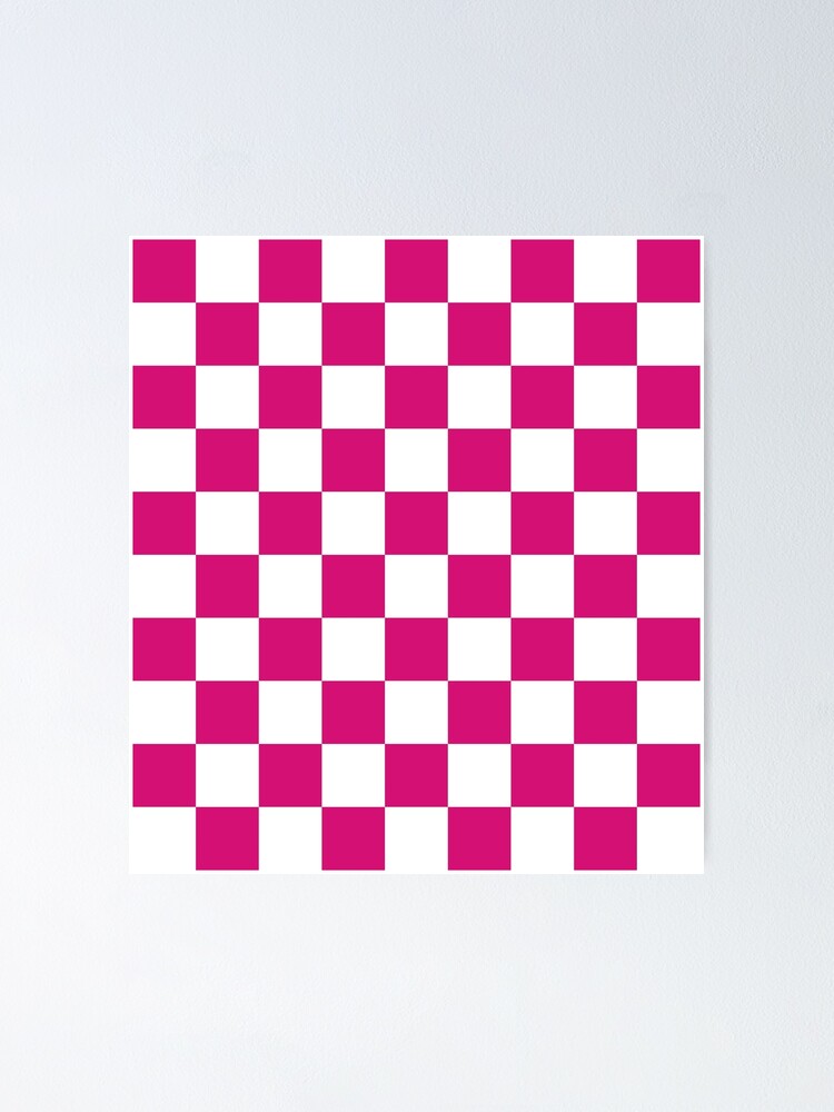 "Hot Pink Checkerboard" Poster by RIARTS | Redbubble