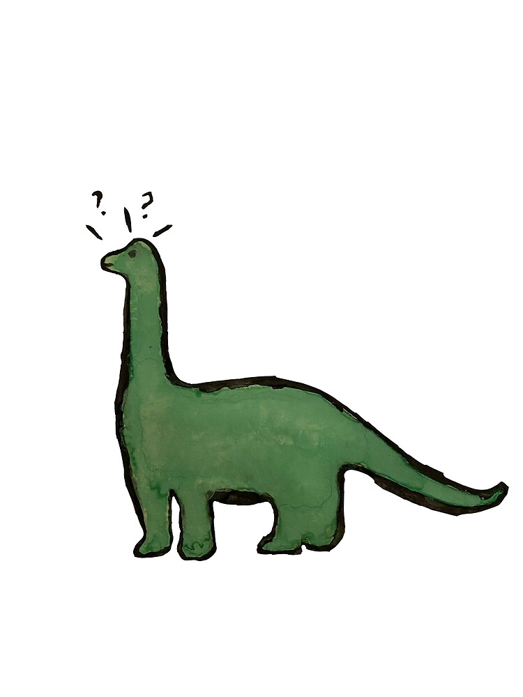 "Confused dinosaur watercolor painting" Poster by madeline-ross ...