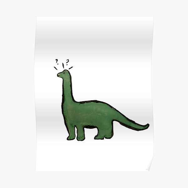 "Confused dinosaur watercolor painting" Poster by madeline-ross ...