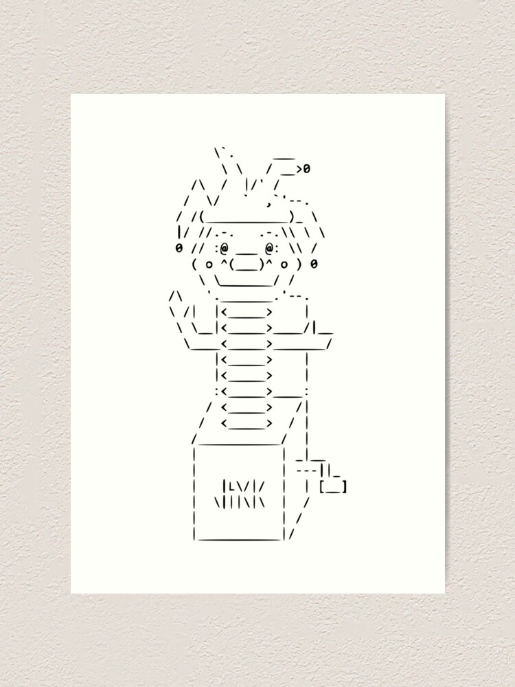 "Jack in the Box ASCII Art" Art Print for Sale by lemaro | Redbubble