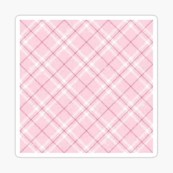 "pink plaid" Sticker for Sale by ellura | Redbubble