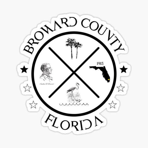 "Broward County Florida" Sticker for Sale by SoundConvo | Redbubble