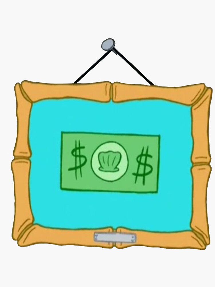 "spongebob // framed dollar" Sticker for Sale by JulianaM14 | Redbubble