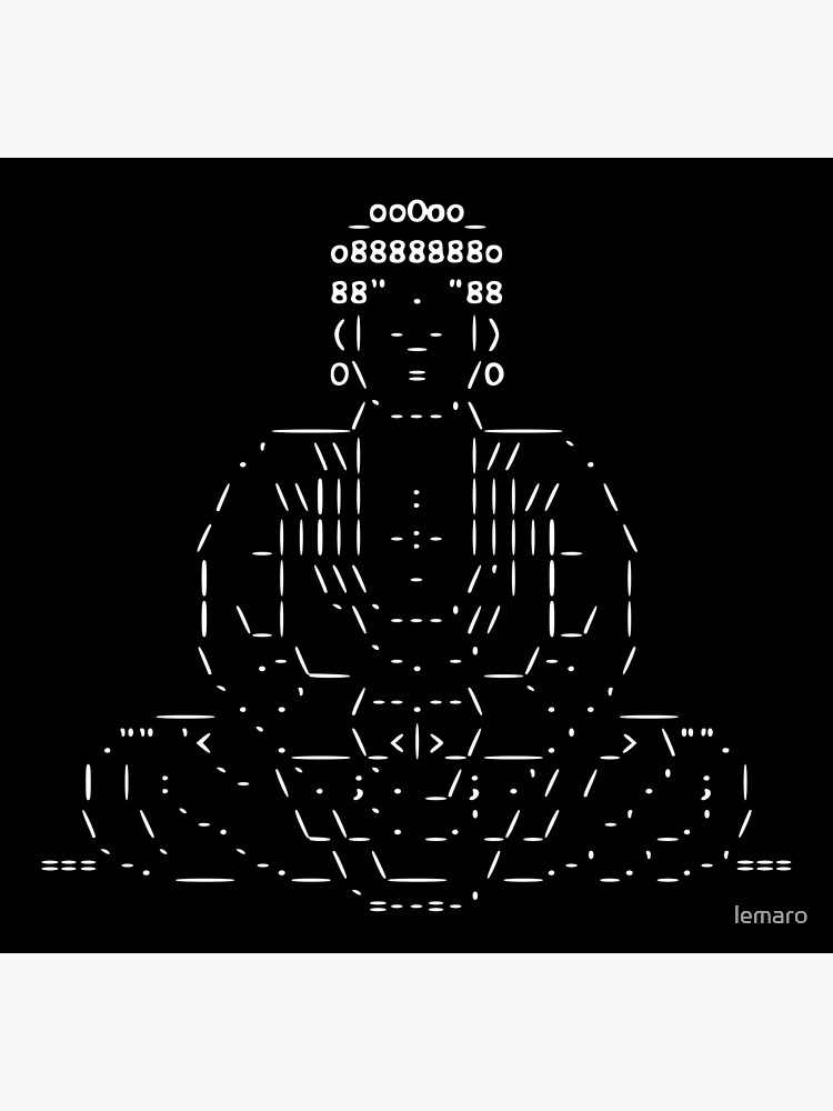 ASCII Art Budda Premium Matte Vertical Poster sold by Gregory Price ...