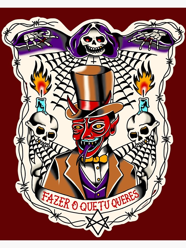 "Devil death traditional tattoo " Art Print by rafaelwolf | Redbubble