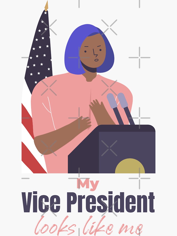 "My Vice President Looks like Me Illustration" Sticker for Sale by ...