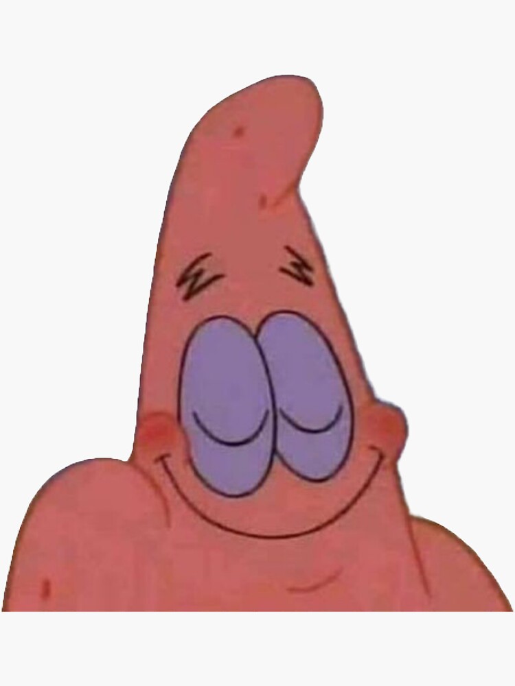 "spongebob // patrick blushing" Sticker for Sale by JulianaM14 | Redbubble