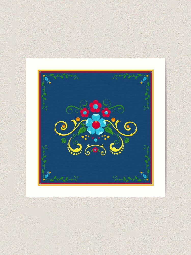 "Red and Blue Flowers in Buenos Aires Fileteado Porteno Filete Street ...