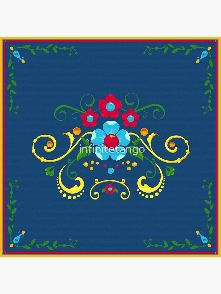 "Red and Blue Flowers in Buenos Aires Fileteado Porteno Filete Street ...