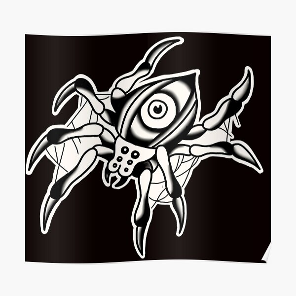 "Spider Eye traditional tattoo" Poster for Sale by rafaelwolf | Redbubble