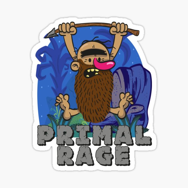 "Primal Rage" Sticker for Sale by BIGDAVEEdraws | Redbubble