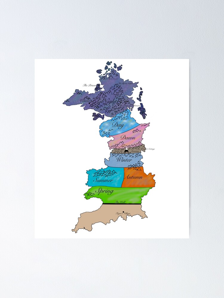 "Prythian Map" Poster for Sale by doodlesbyCara | Redbubble