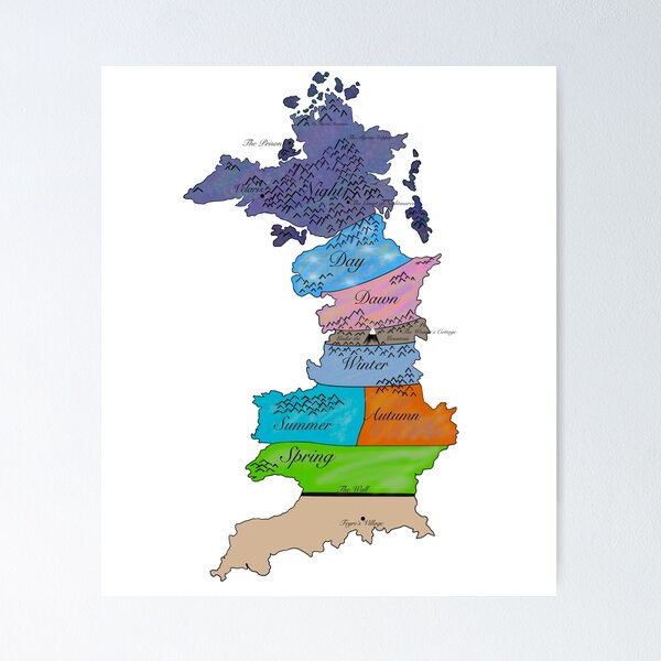 "Prythian Map" Poster for Sale by doodlesbyCara | Redbubble