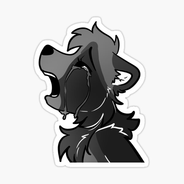 "sad edgy furry" Sticker for Sale by SammyTheTanuki | Redbubble