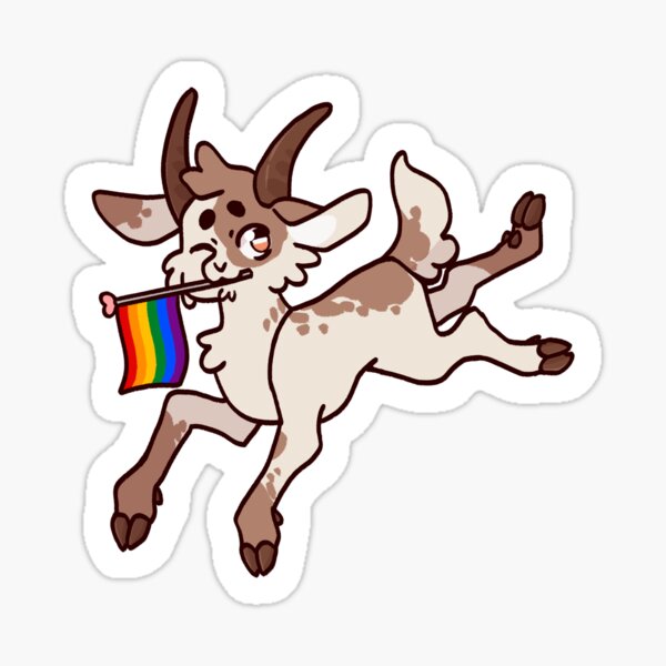 "gay pride goat" Sticker for Sale by sassytictac | Redbubble