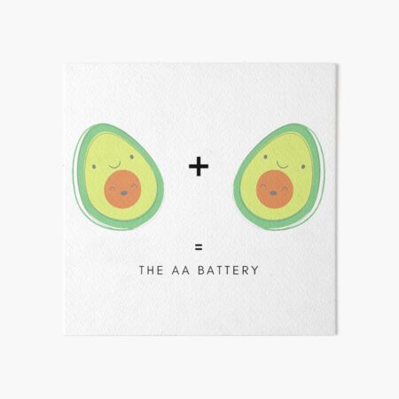 "Avocado - The AA Battery Meme" Art Board Print by T-Signature | Redbubble