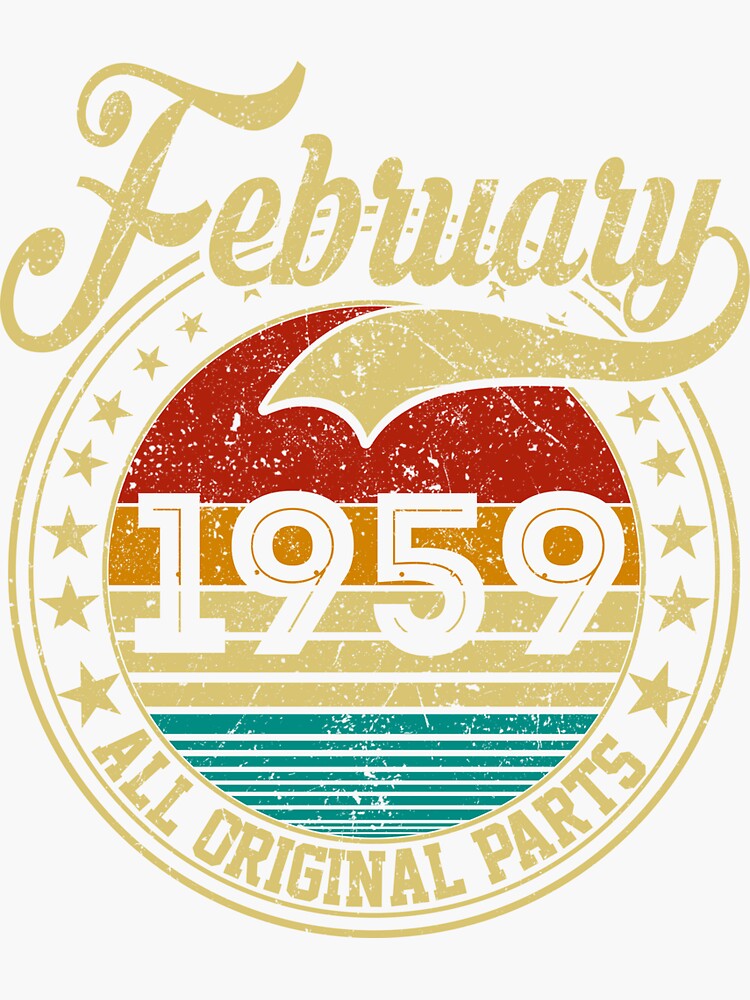 "Vintage February 1959 All Original Parts Born in February 1959 62nd ...