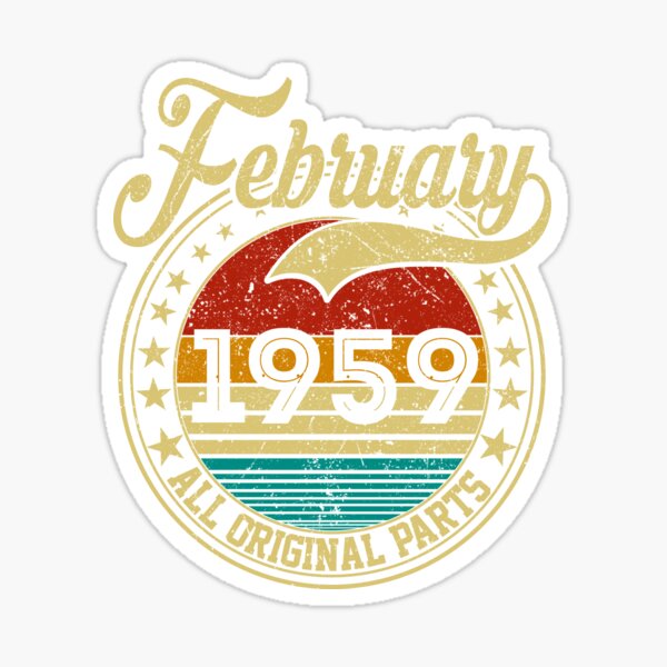 "Vintage February 1959 All Original Parts Born in February 1959 62nd ...