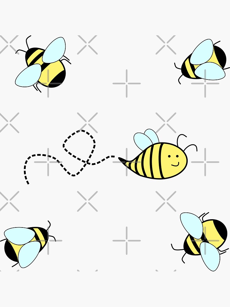 "Cute Bee Doodle Sticker pack" Sticker for Sale by springerclipz ...