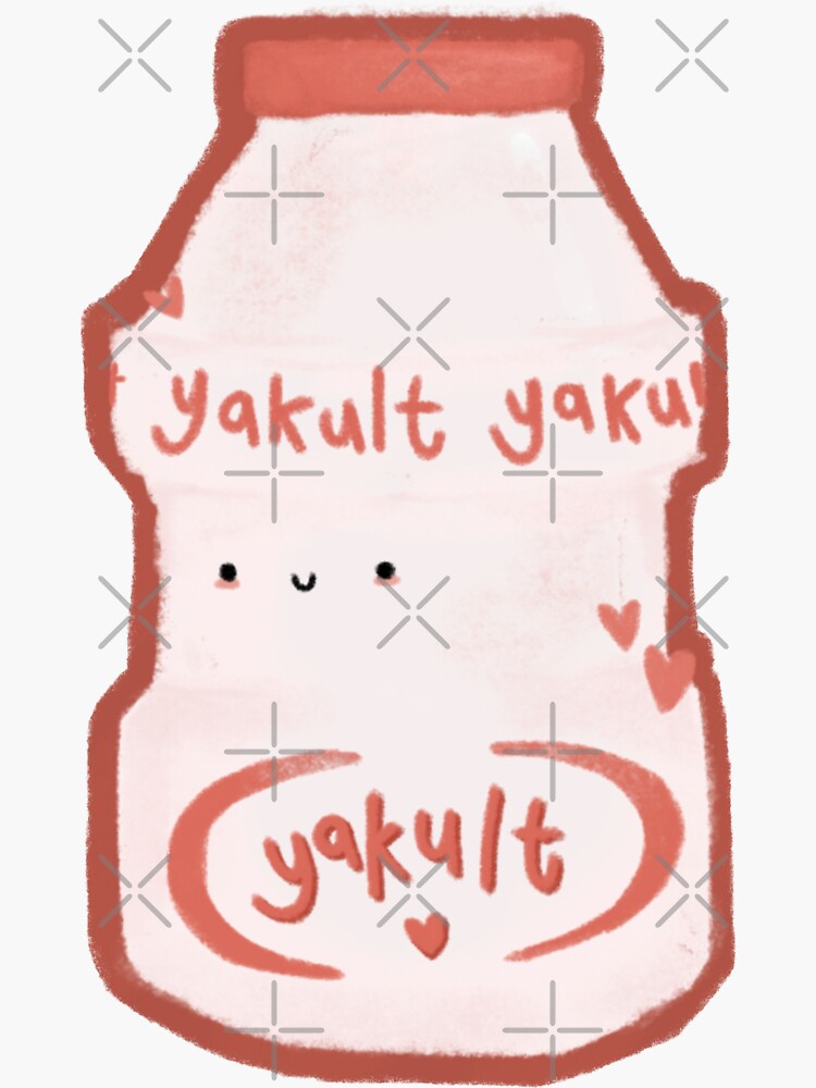Pegatina «Bebida de yogur Kawaii Yakult» de hearted | Redbubble