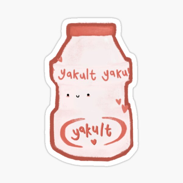 Pegatina «Bebida de yogur Kawaii Yakult» de hearted | Redbubble