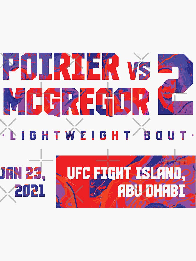 "UFC 257 - Poirier vs McGregor 2 - Red - Typography Poster Series ...