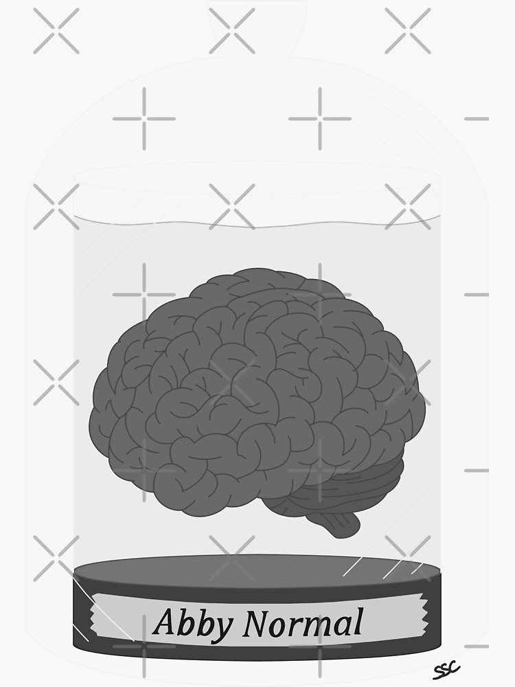 "Abby Normal" Sticker for Sale by SpectreSparkC | Redbubble