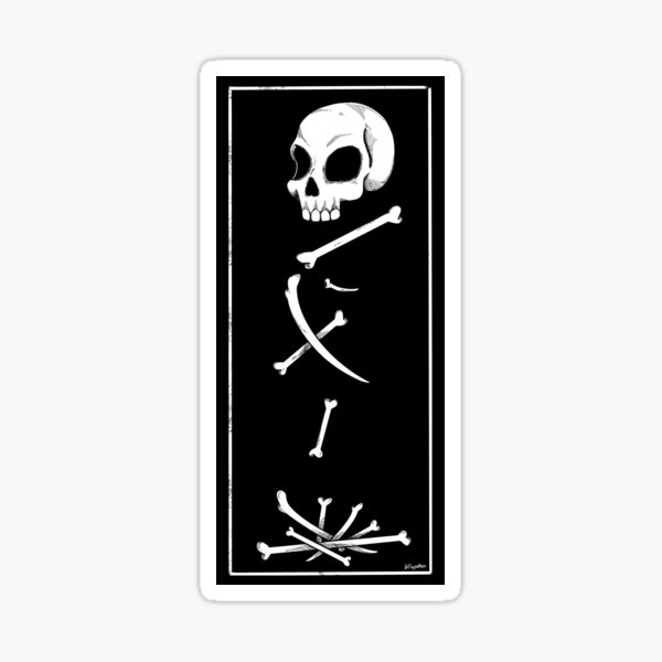"Falling Bones" Sticker for Sale by FlyPattern | Redbubble