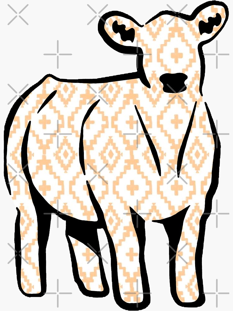 "Rustic Yellow Aztec Cow Silhouette - NOT FOR RESALE WITHOUT PERMISSION ...