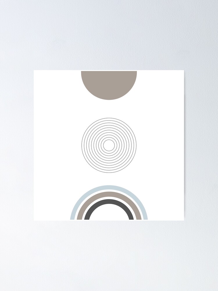 "Round aesthetic Shapes " Poster by ByClaraDesigns | Redbubble