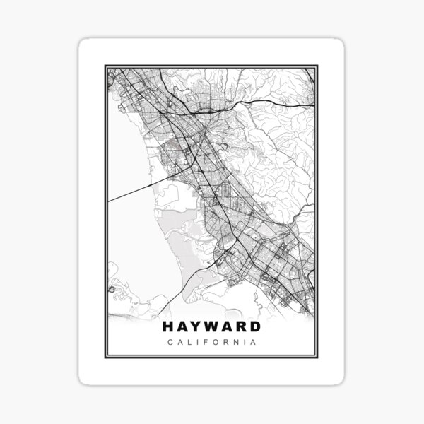 "Hayward Map" Sticker for Sale by sibudas | Redbubble