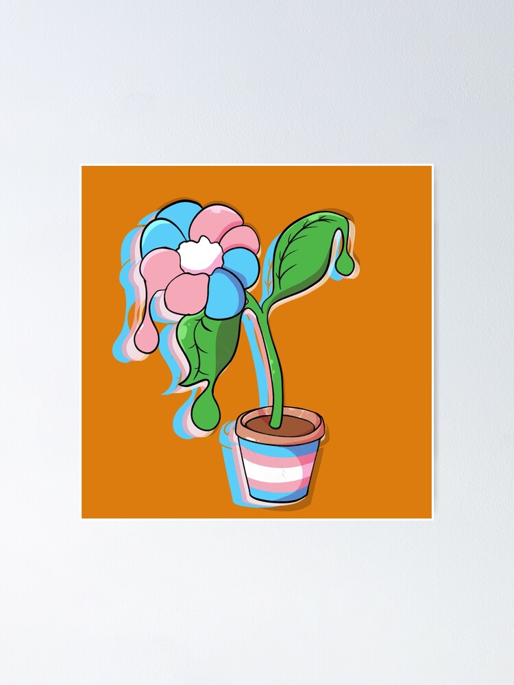 "Trans Flower" Poster for Sale by Spektral-Arts | Redbubble