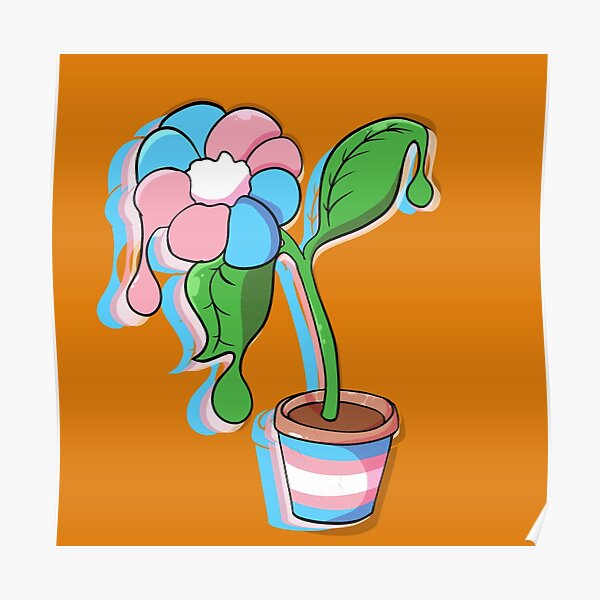 "Trans Flower" Poster for Sale by Spektral-Arts | Redbubble