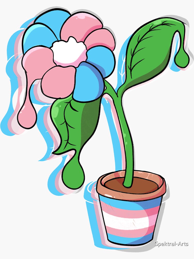 "Trans Flower" Sticker for Sale by Spektral-Arts | Redbubble