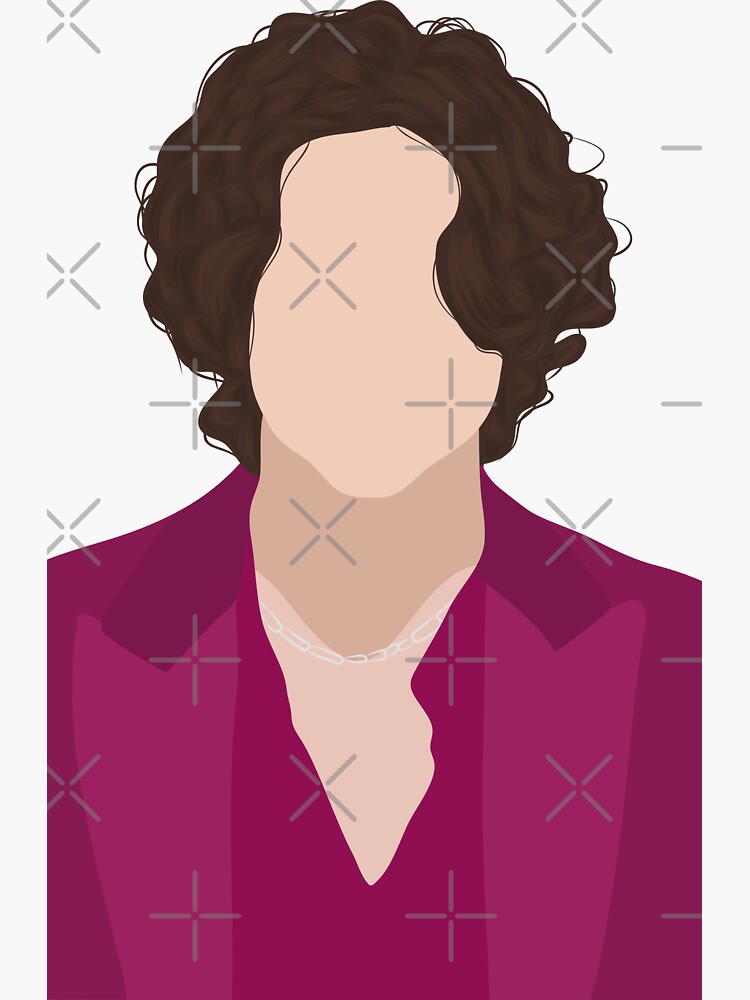 "timothee chalamet cartoon" Sticker by katelynau | Redbubble