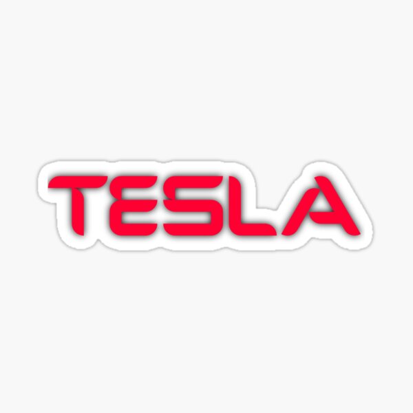 "Tesla " Sticker for Sale by Samama07 | Redbubble