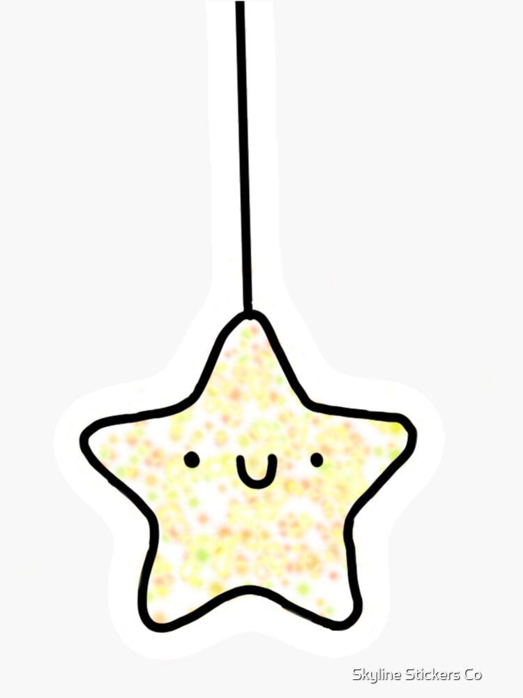"Smiley Hanging Twinkle Star " Sticker by SkylineSticker | Redbubble