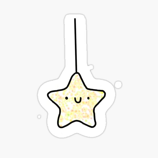 "Smiley Hanging Twinkle Star " Sticker by SkylineSticker | Redbubble