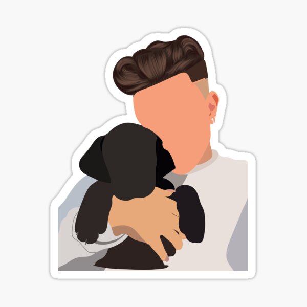 "james charles and theo cartoon" Sticker for Sale by katelynau | Redbubble