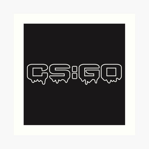 "CSGO Drip White Outlines and Product Colour" Art Print by Krabstyx ...