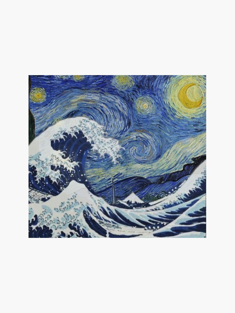 "Wave ft starry night" Sticker for Sale by Helloimcarbi | Redbubble