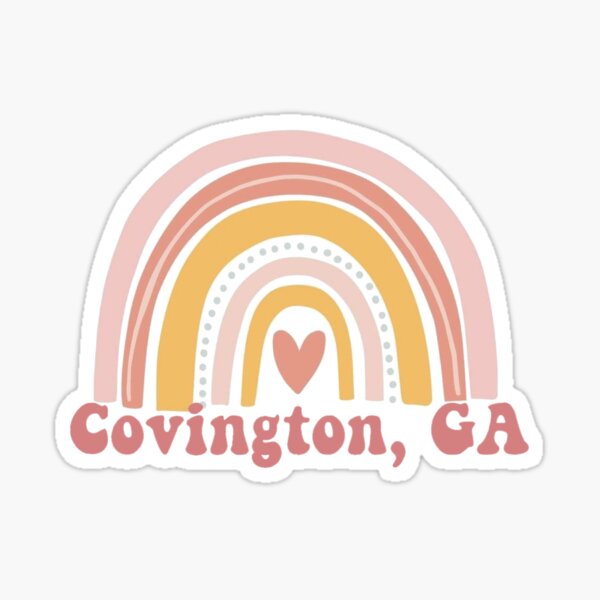 "Covington, GA rainbow" Sticker for Sale by savannahsilb | Redbubble