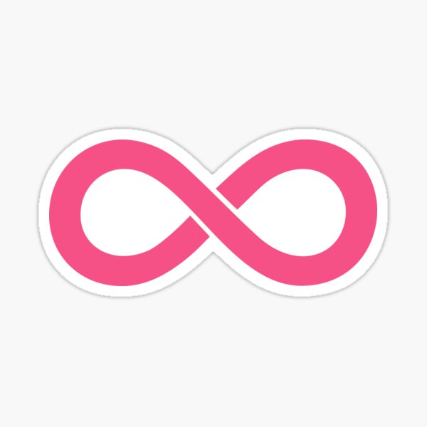 "Infinity Pink" Sticker for Sale by XOOXOO | Redbubble