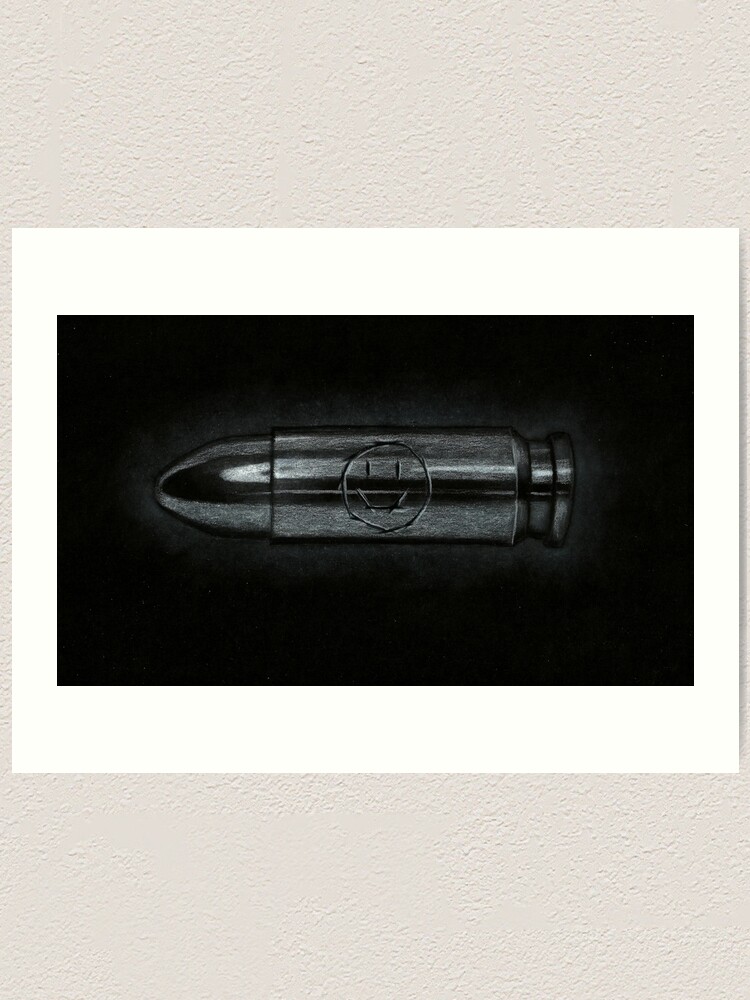 "Smiley Face Bullet" Art Print for Sale by EnigmaticDoodle | Redbubble