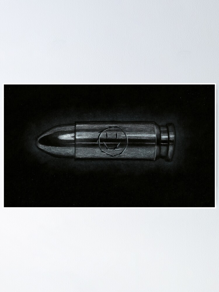 "Smiley Face Bullet" Poster by EnigmaticDoodle | Redbubble